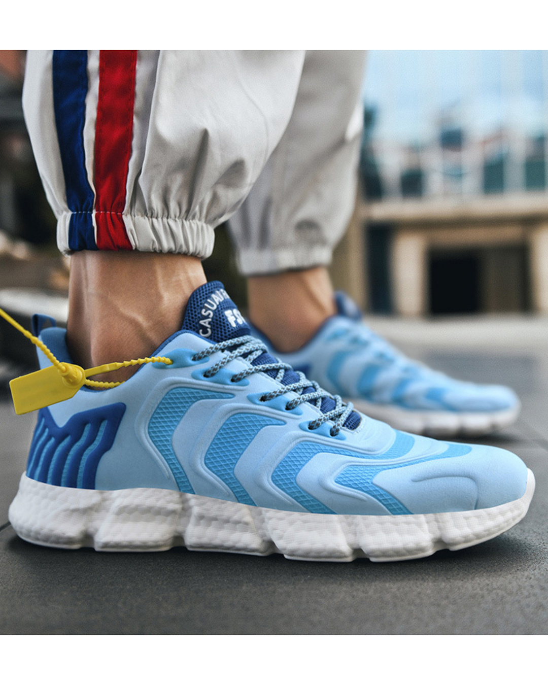 Buy Men's Blue Color Block Lace-Ups Casual Shoes Online in India at ...