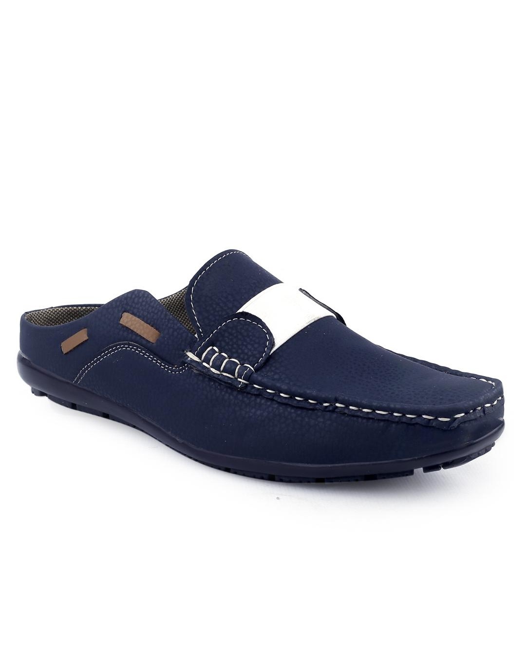 Buy Men's Blue Color Block Mules Online in India at Bewakoof