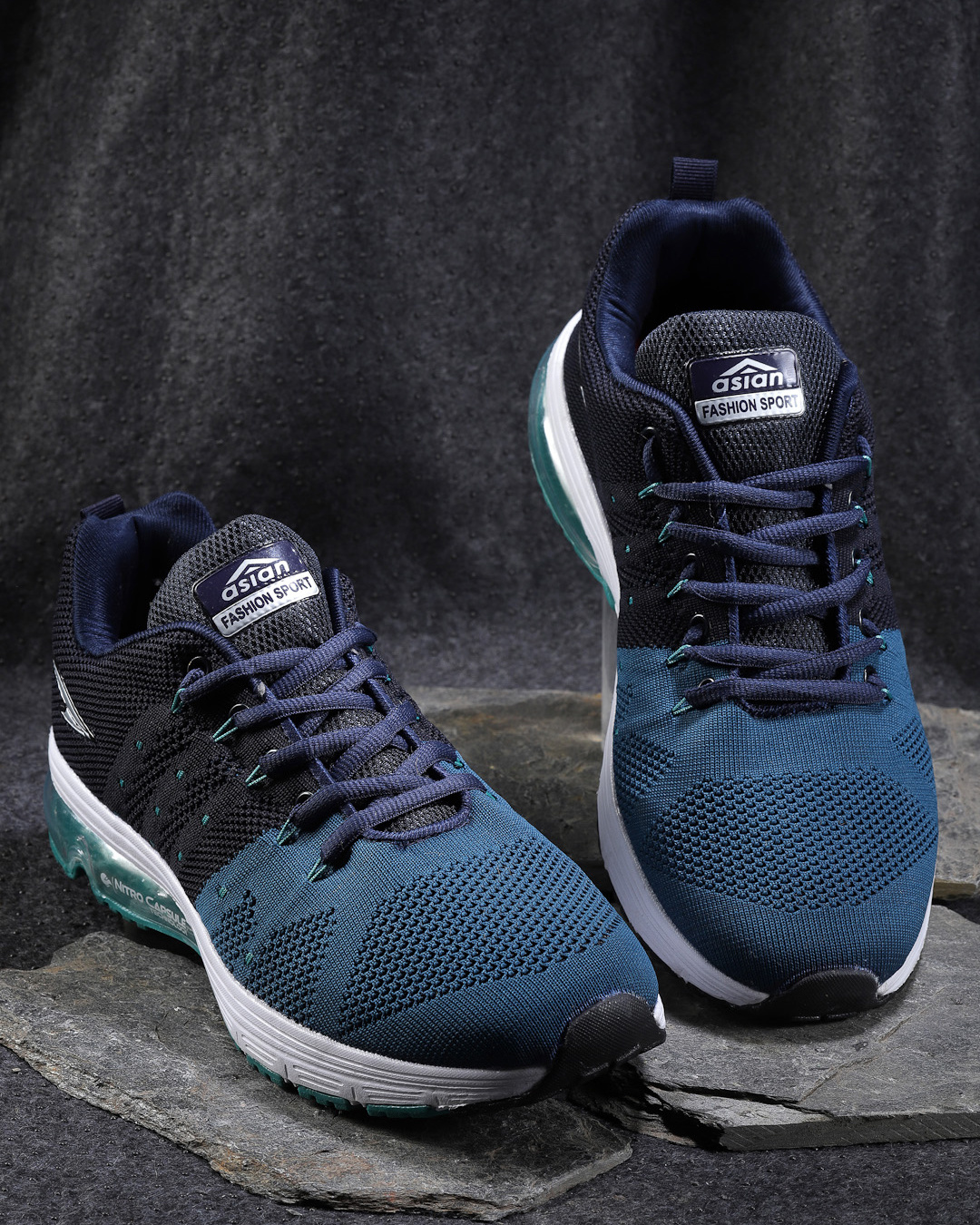 Buy Men's Blue Color Block Running Shoes Online in India at Bewakoof
