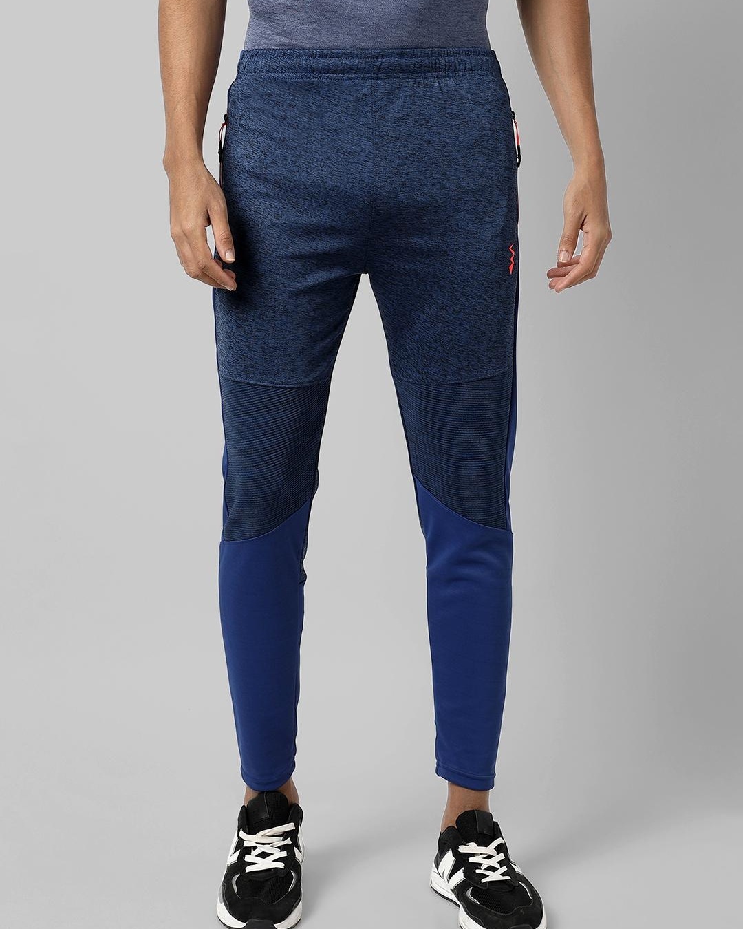 Buy Men's Blue Color Block Track Pants Online at Bewakoof