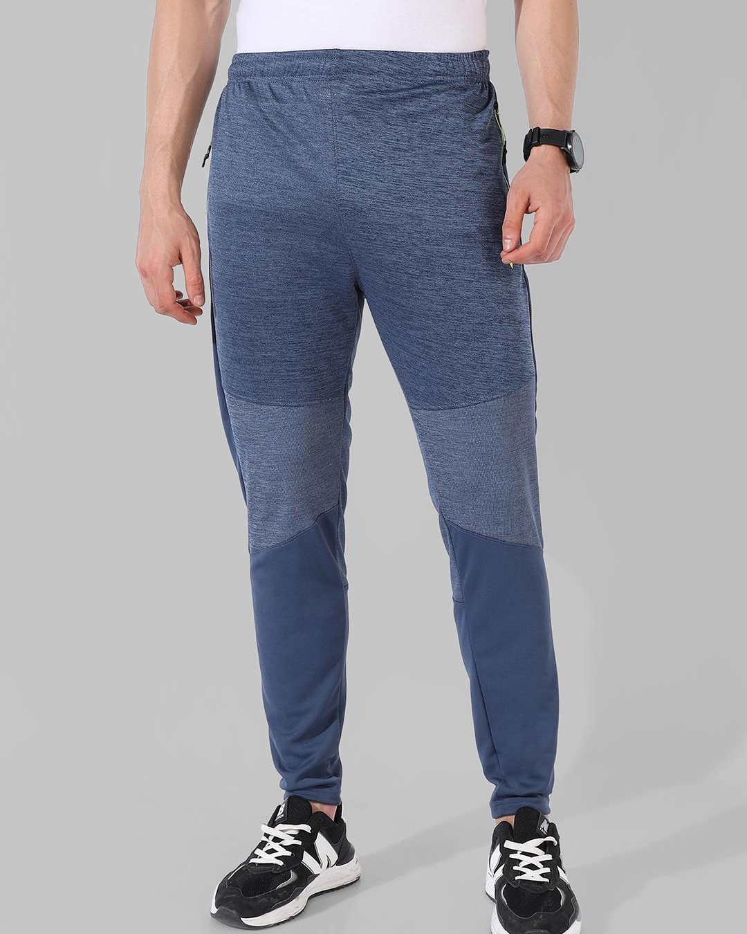 Buy Men's Blue Color Block Track Pants Online at Bewakoof