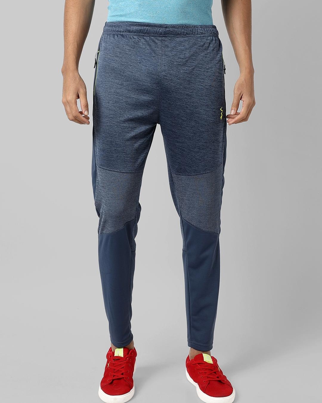 Buy Men's Blue Color Block Track Pants Online at Bewakoof