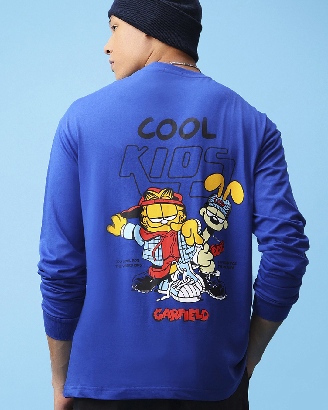 Buy Men's Blue Cool Kids Graphic Printed Oversized T-shirt Online at ...