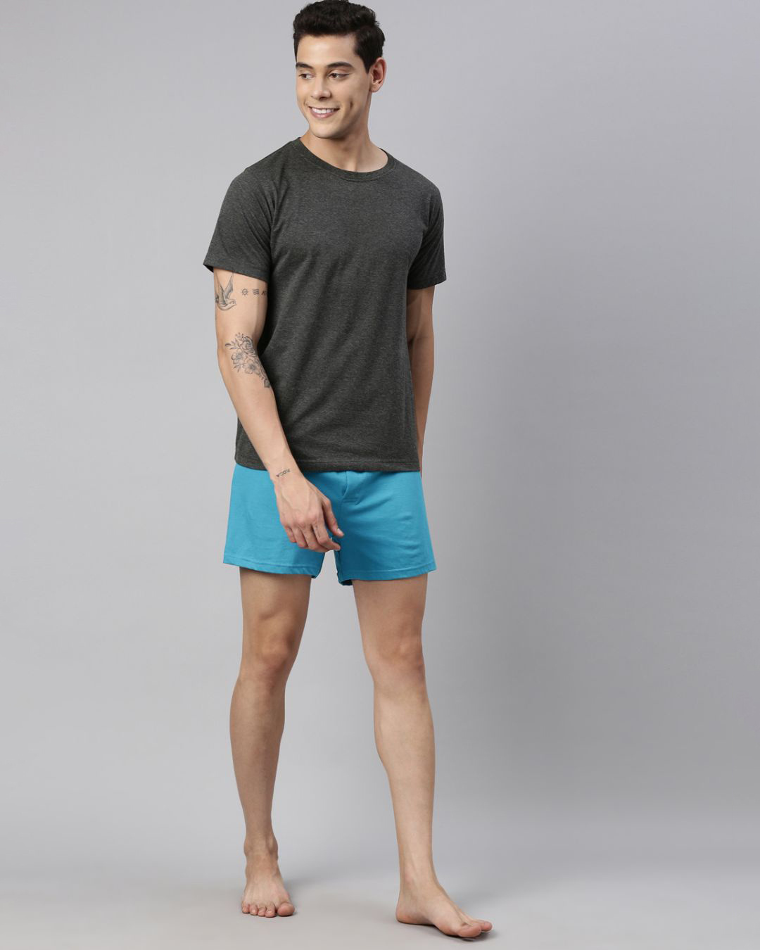 Buy Men's Blue Cotton Boxers Online in India at Bewakoof