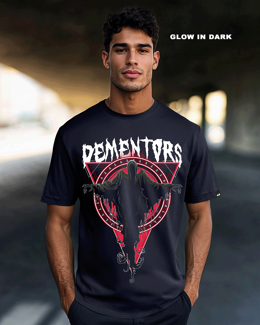 Buy Men's Blue Dementors Graphic Printed T-shirt Online at Bewakoof