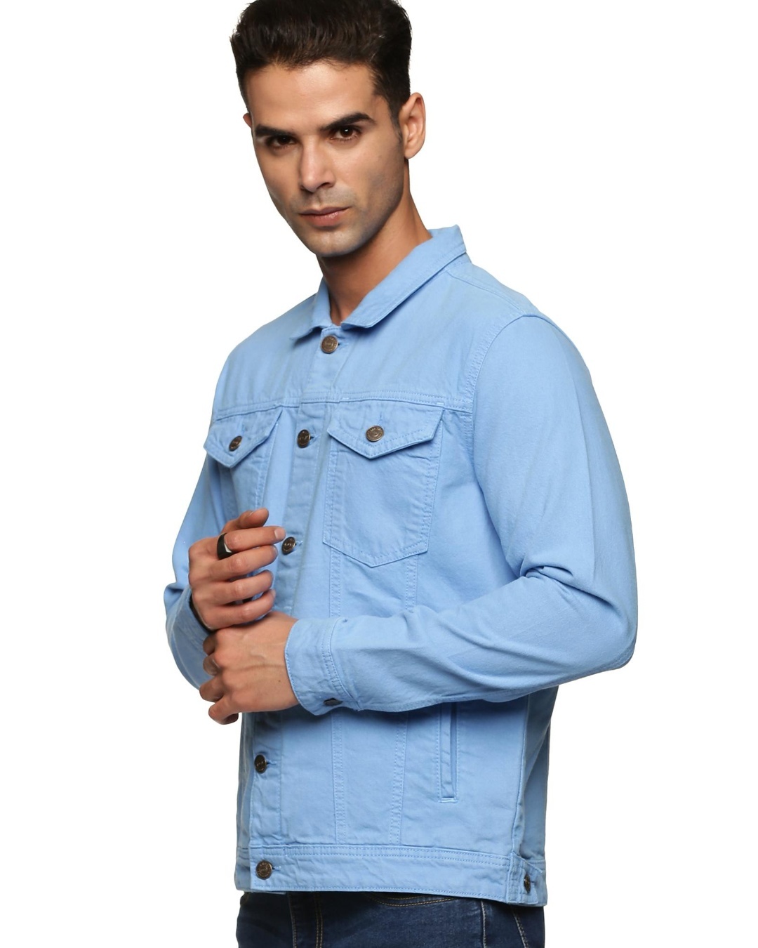 Buy Men's Blue Denim Jacket Online at Bewakoof