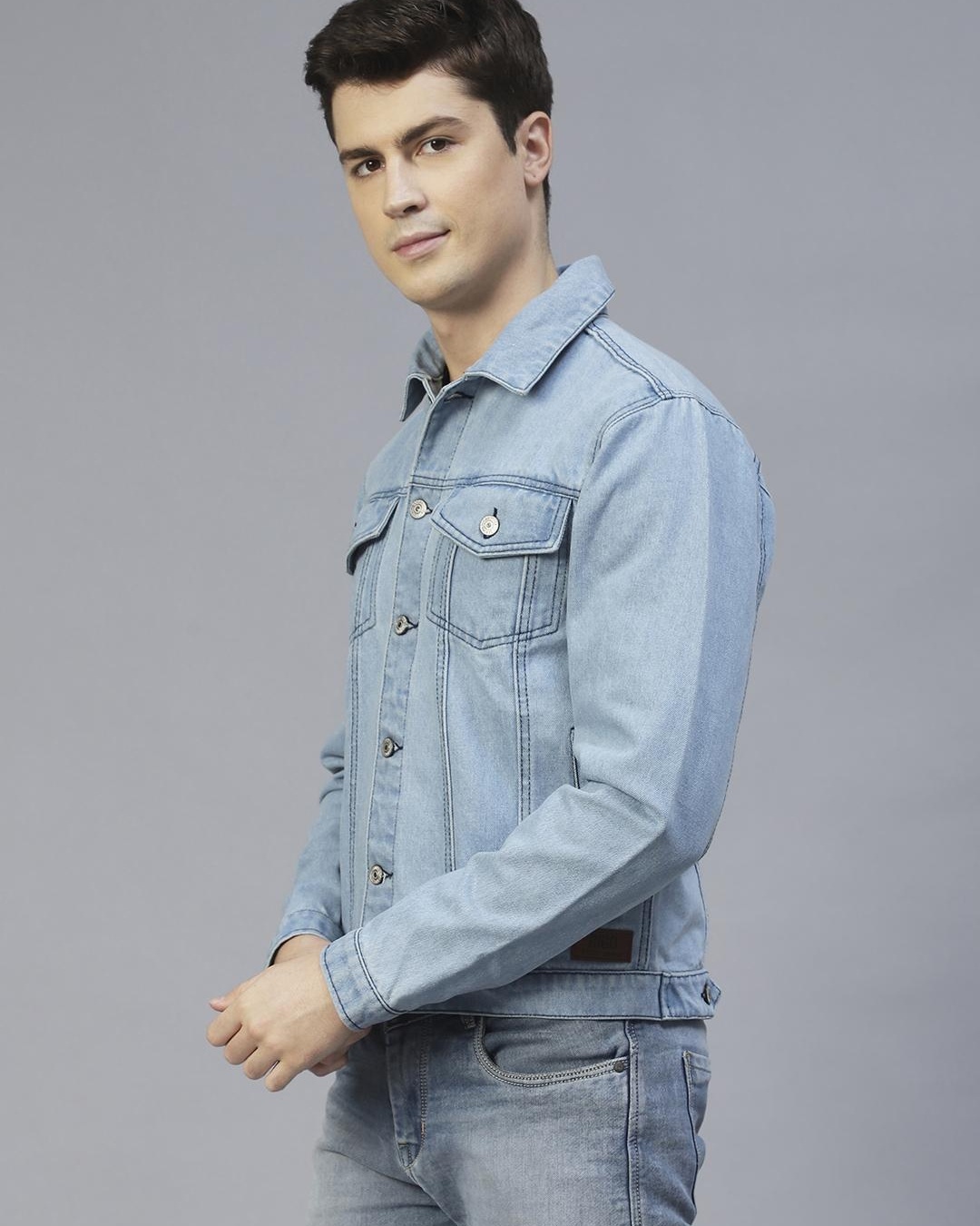 Buy Men's Blue Denim Jacket Online at Bewakoof
