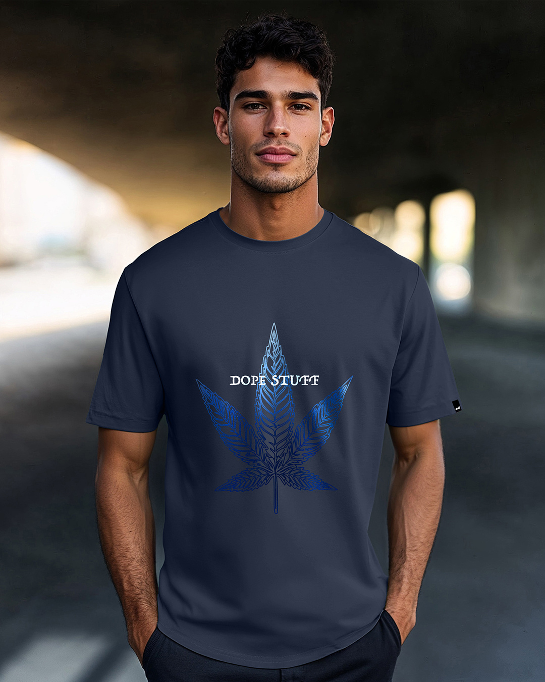 Buy Men's Blue Dope Stuff Graphic Printed T-shirt Online at Bewakoof