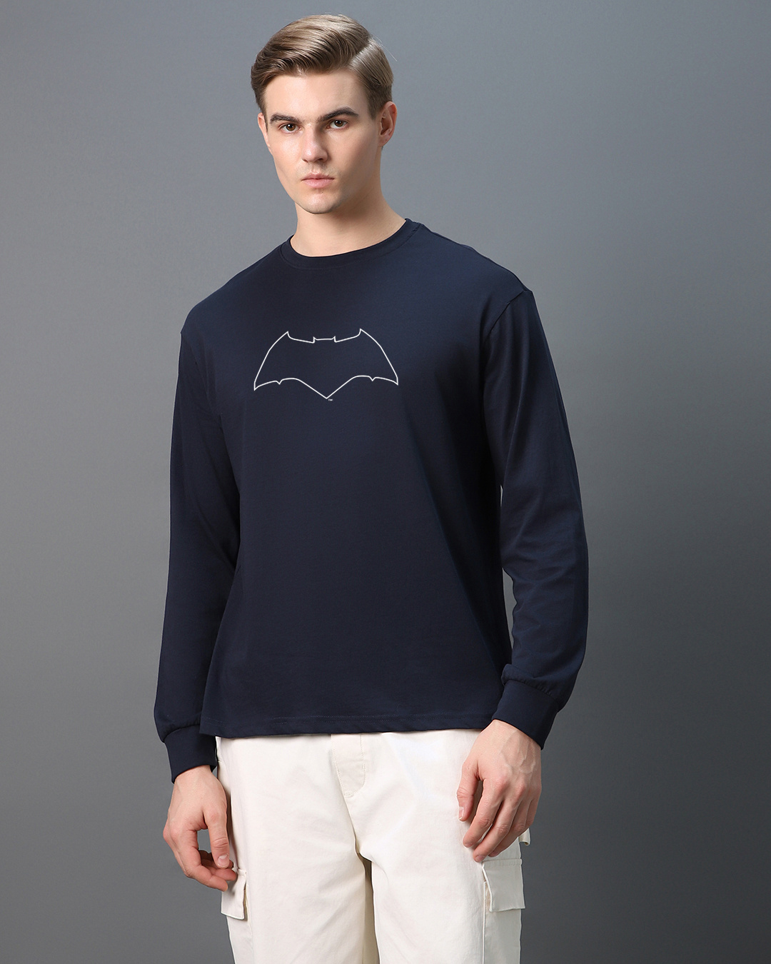 Buy Men's Blue Gotham's Devil Graphic Printed Oversized T-shirt Online ...