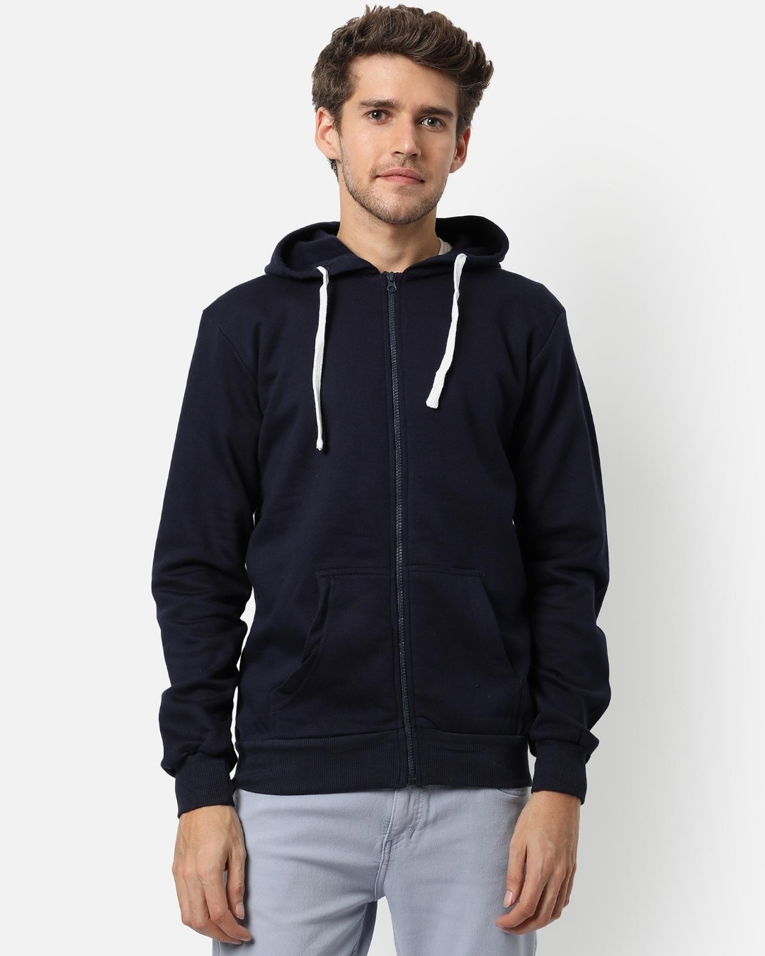 Buy Men's Blue Hooded Sweatshirt Online at Bewakoof