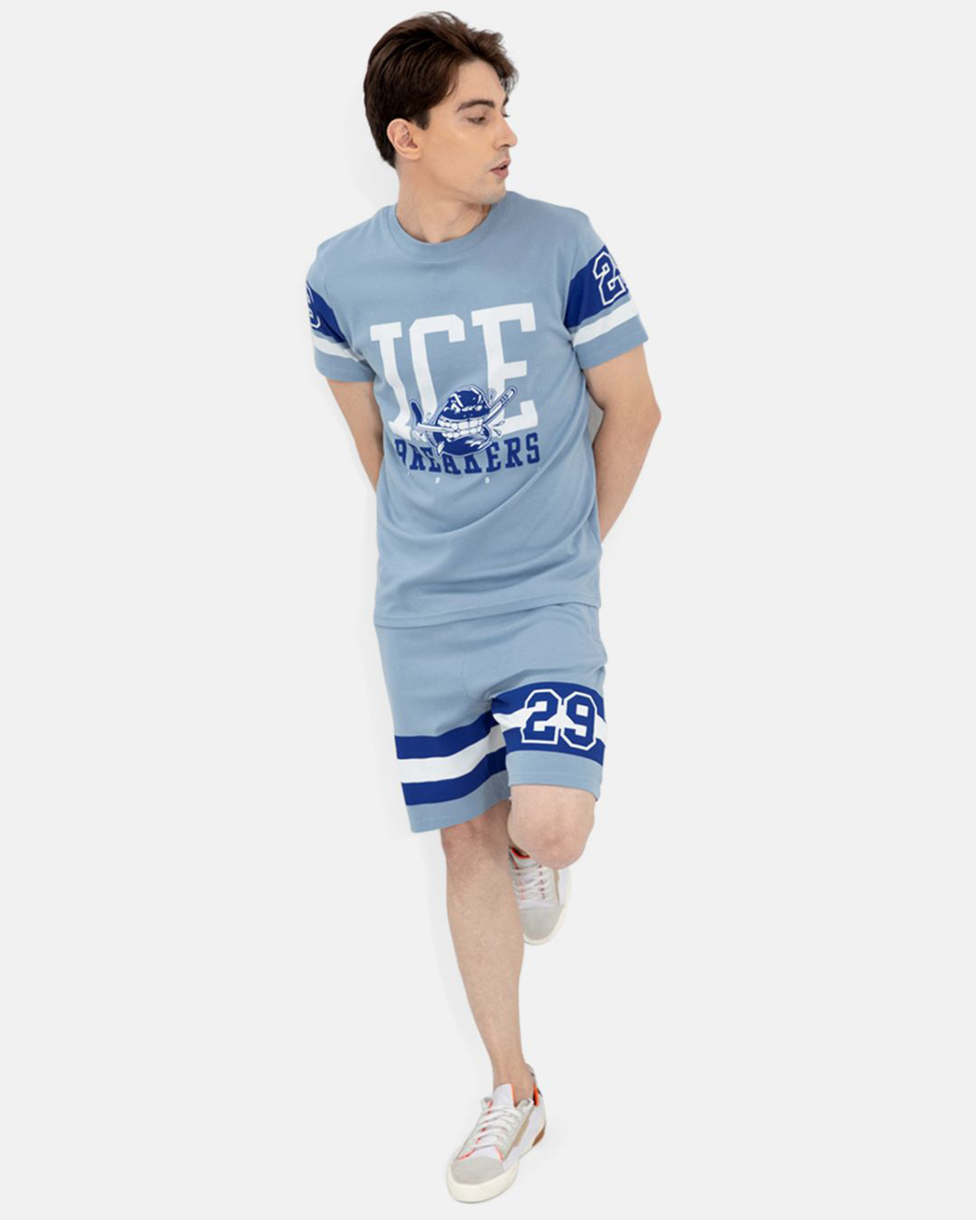 Buy Men's Blue Ice Breakers Typography Co-ord Set Online in India at ...