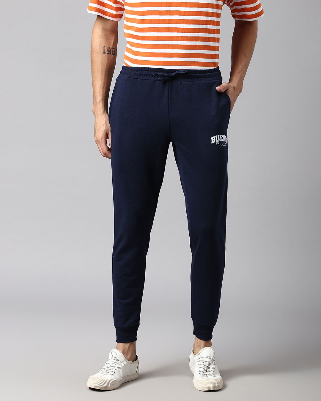 Buy Men's Blue Joggers Online at Bewakoof