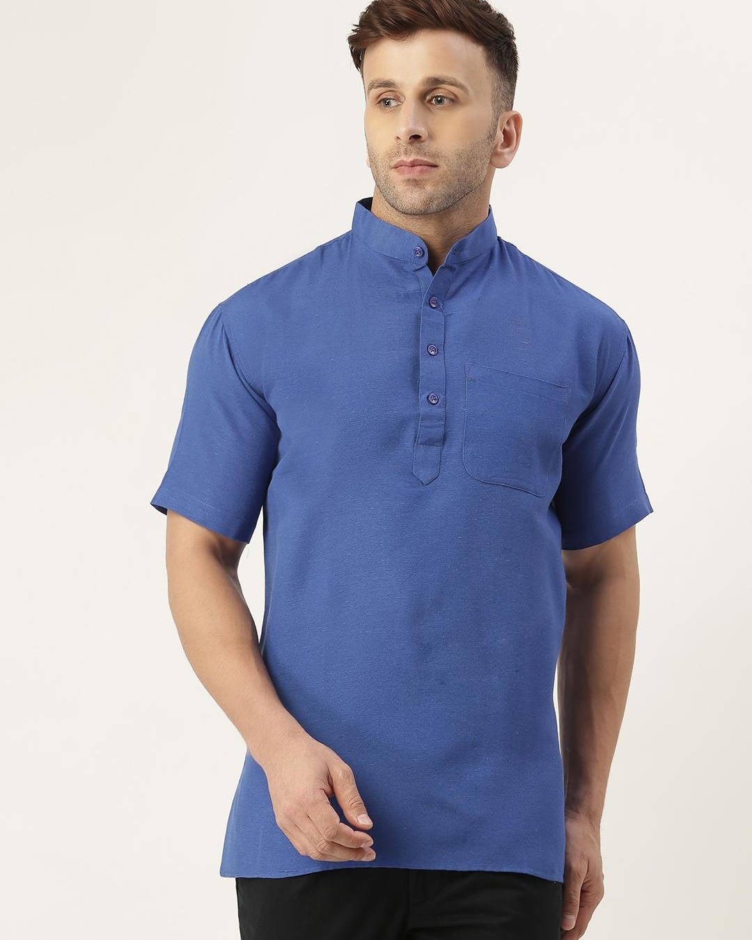 Buy Men's Blue Kurta Online at Bewakoof