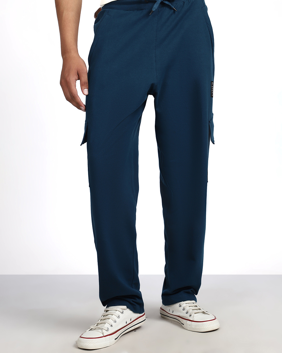 Buy Men's Blue Loose Comfort Fit Cargo Track Pants Online at Bewakoof