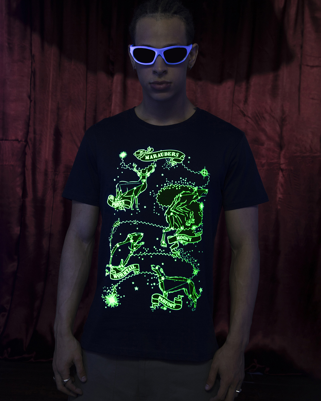 Buy Men's Blue Marauders Map Graphic Printed T-shirt Online at Bewakoof