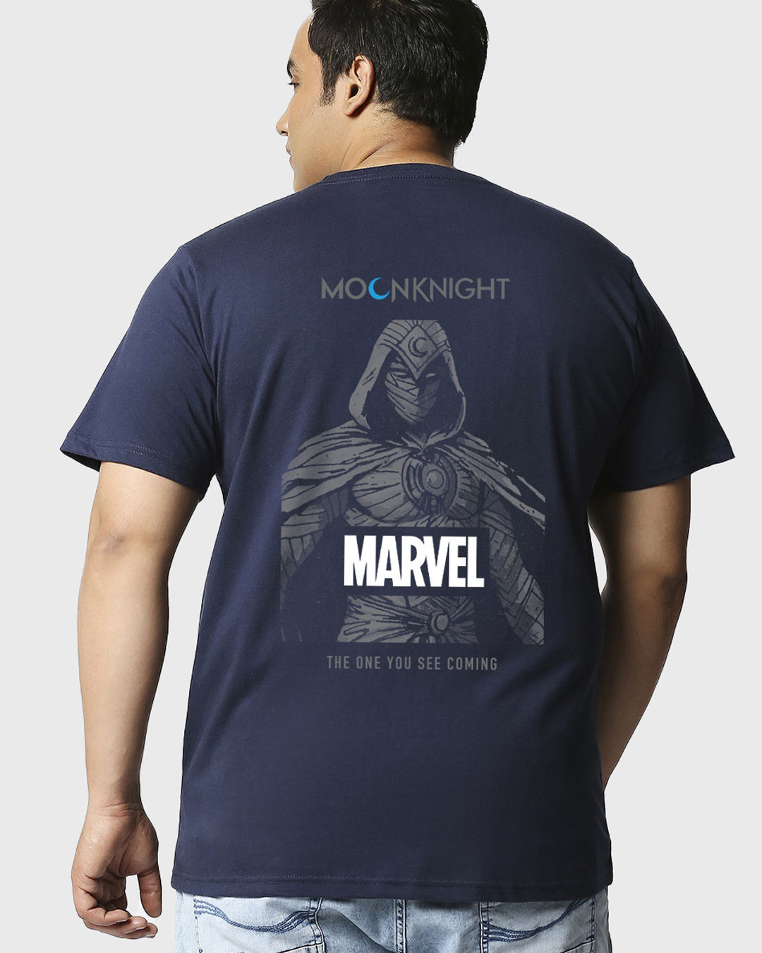Buy Men's Blue Marvel's Moon Knight Graphic Printed Plus Size T-shirt ...