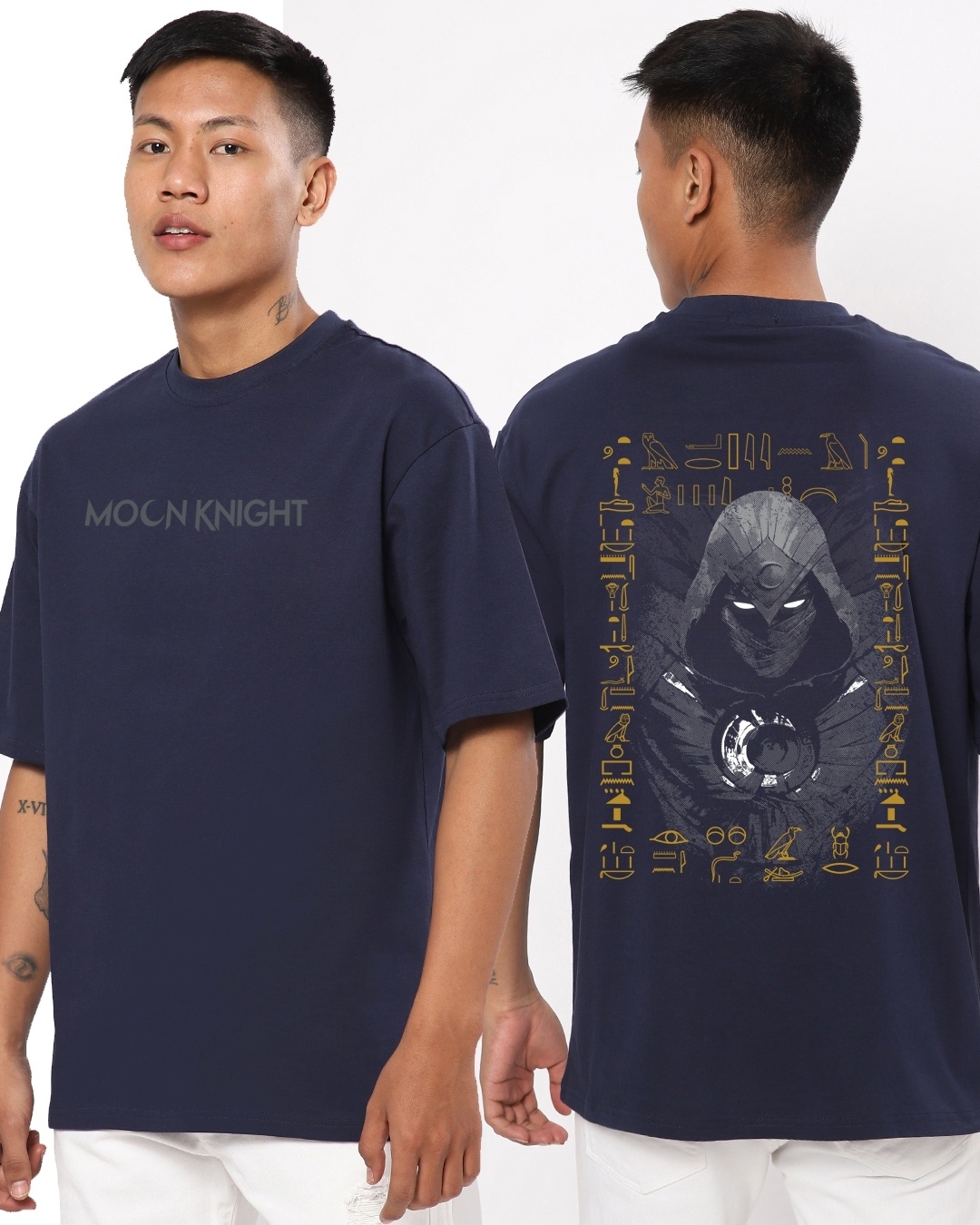 Buy Men's Blue Moon Knight Graphic Printed Oversized T-shirt for Men ...