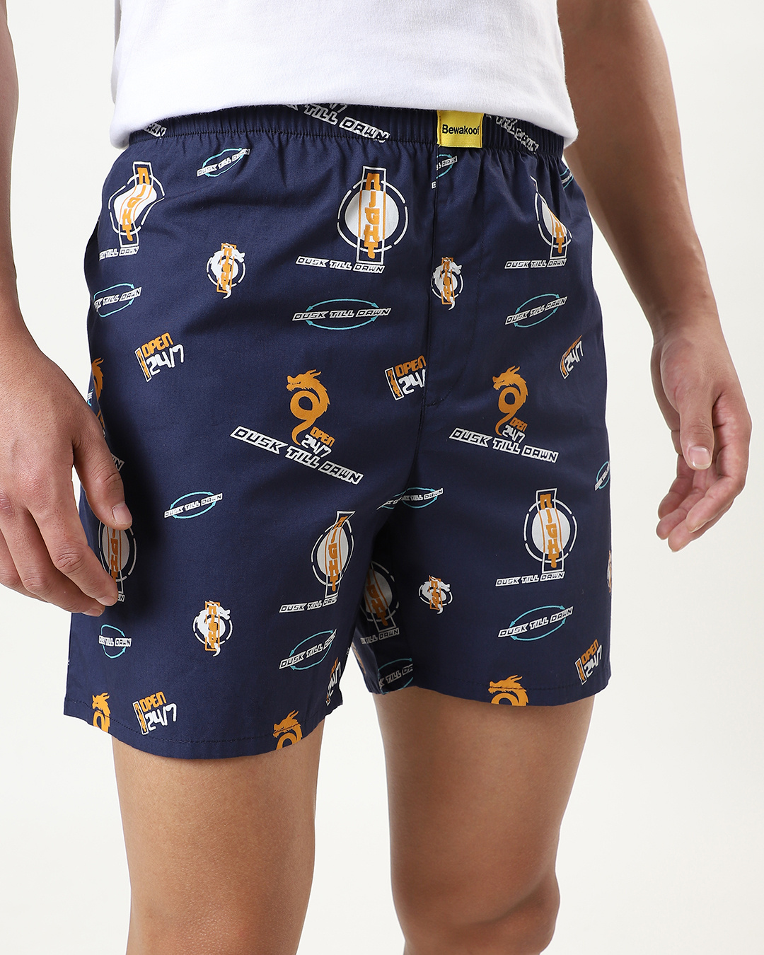 Buy Men's Blue Night Dragon All Over Printed Boxers Online in India at ...