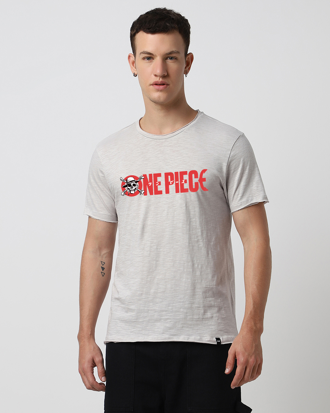 Buy Men's Vapour Blue One Piece Logo Graphic Printed T-shirt Online at ...