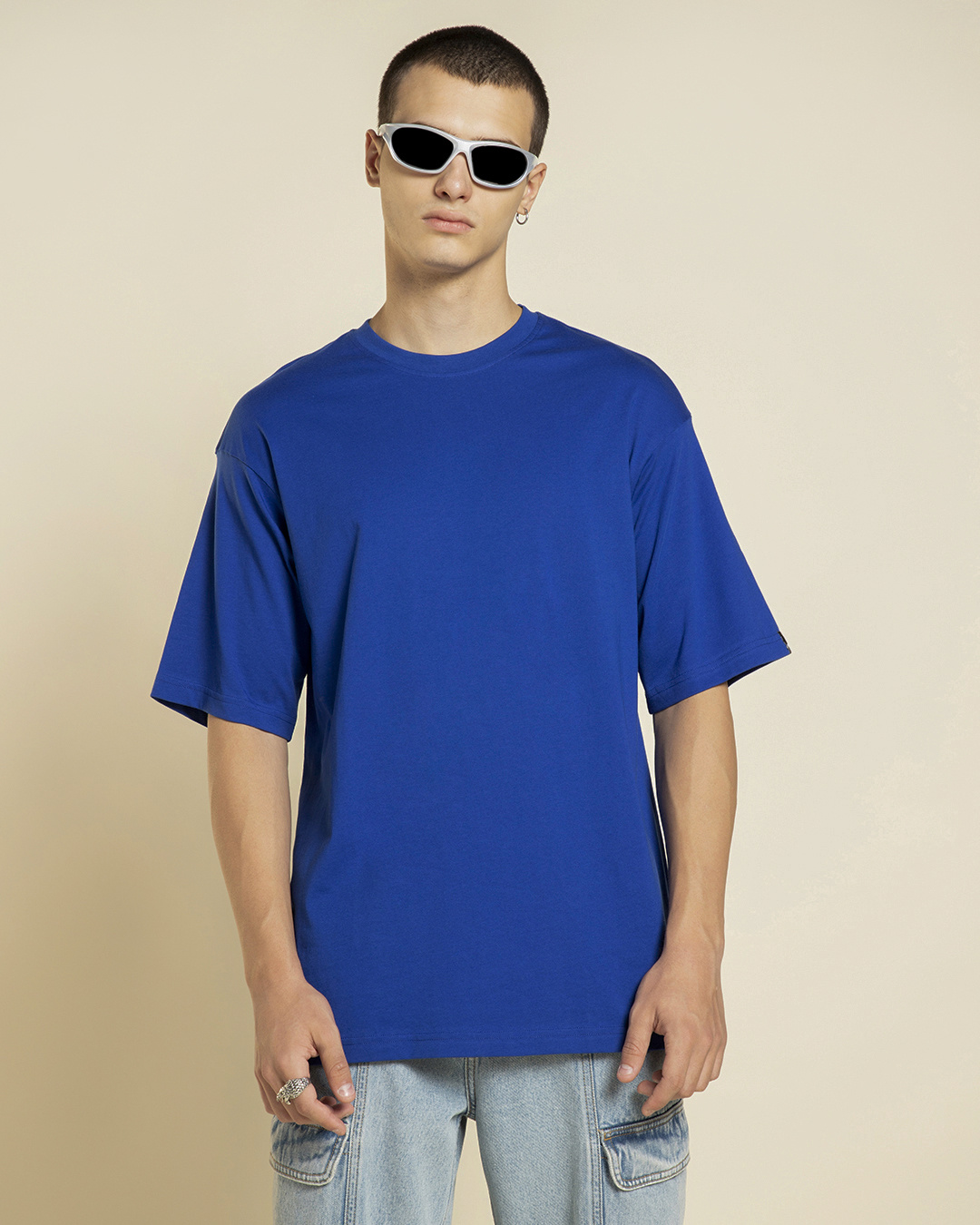 Buy Men's Blue Oversized T-shirt Online at Bewakoof