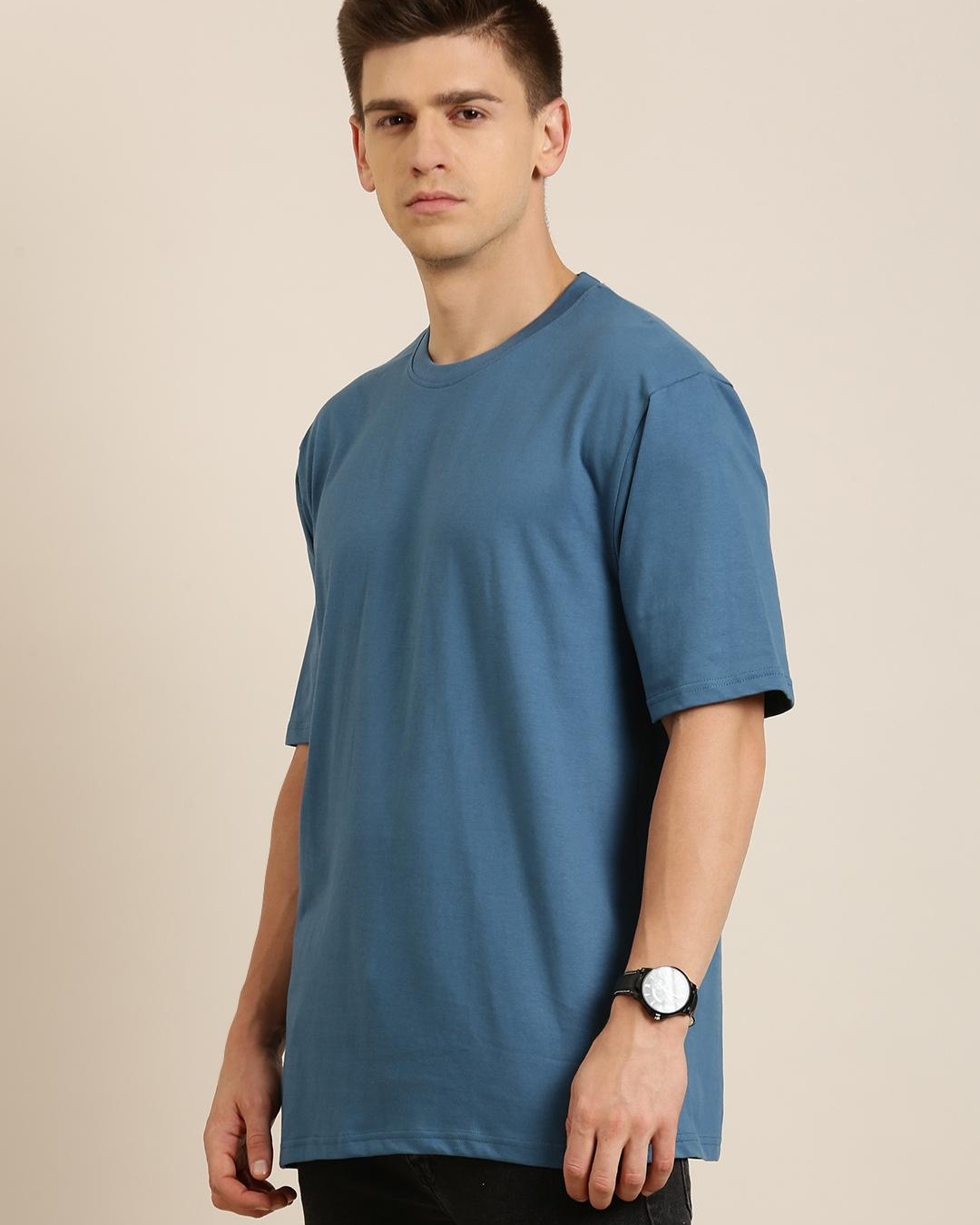 Buy Men's Blue Oversized T-shirt Online at Bewakoof
