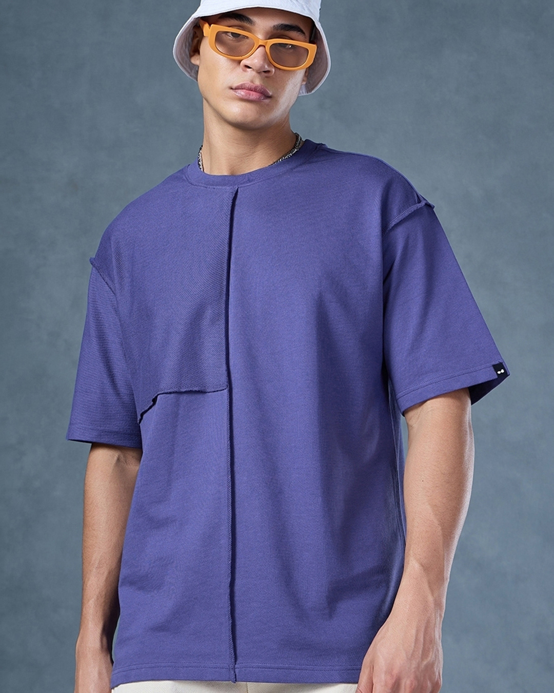 Buy Men's Skipper Blue Oversized T-shirt Online at Bewakoof