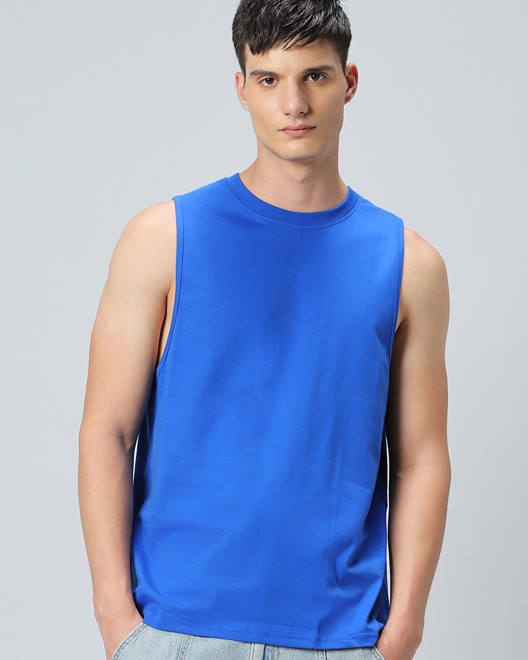 Buy Men's Blue Oversized Vest Online at Bewakoof