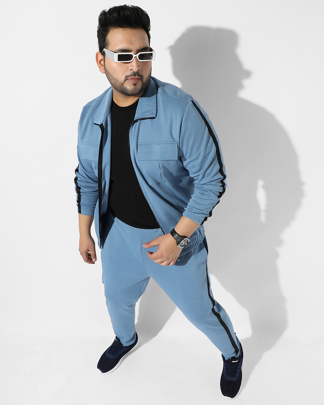 Buy Men's Blue Plus Size Co-ordinates Online in India at Bewakoof