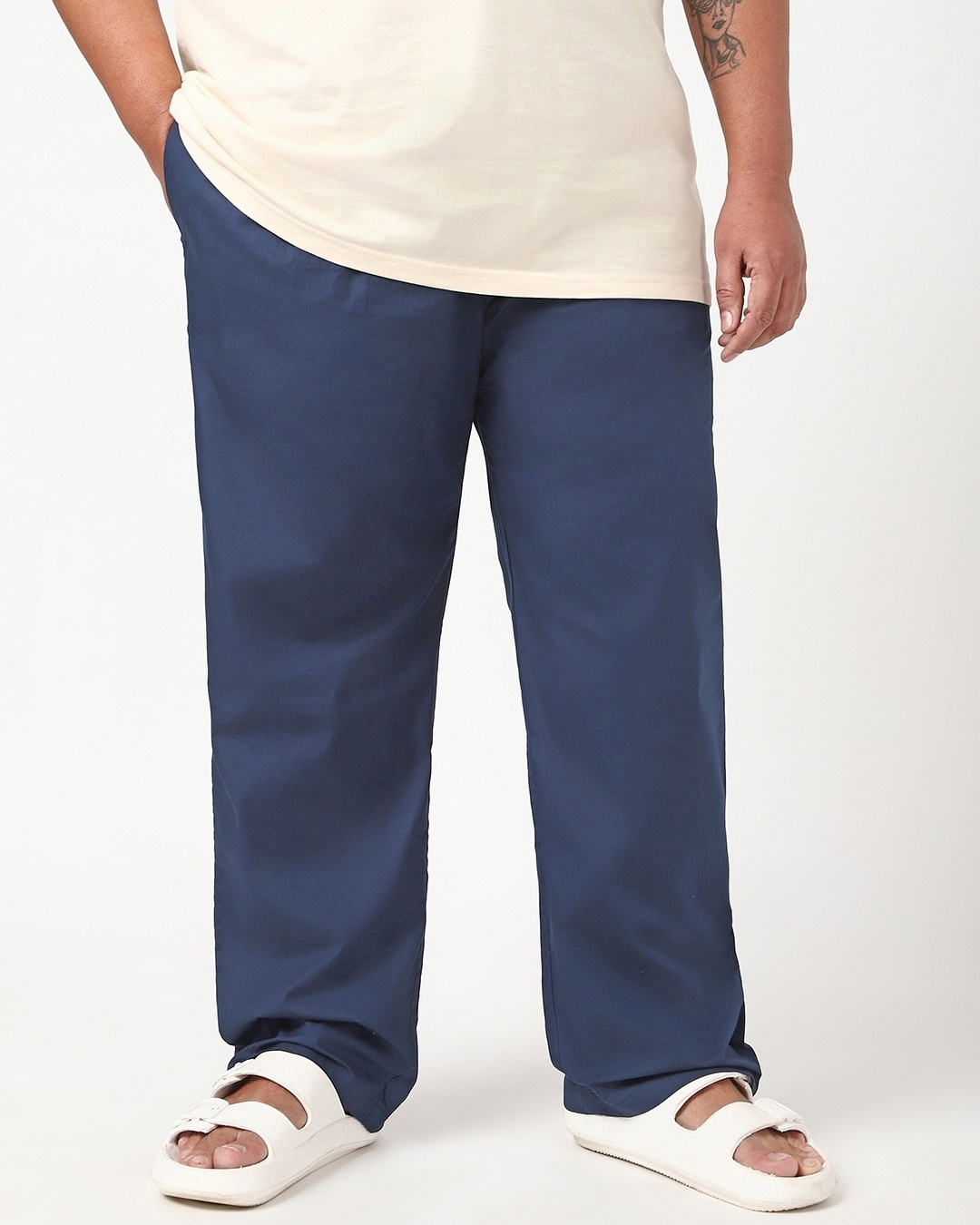 Buy Men's Blue Plus Size Pyjamas Online in India at Bewakoof