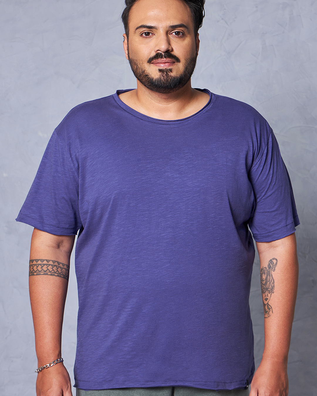 Buy Men's Skipper Blue Plus Size T-shirt Online at Bewakoof