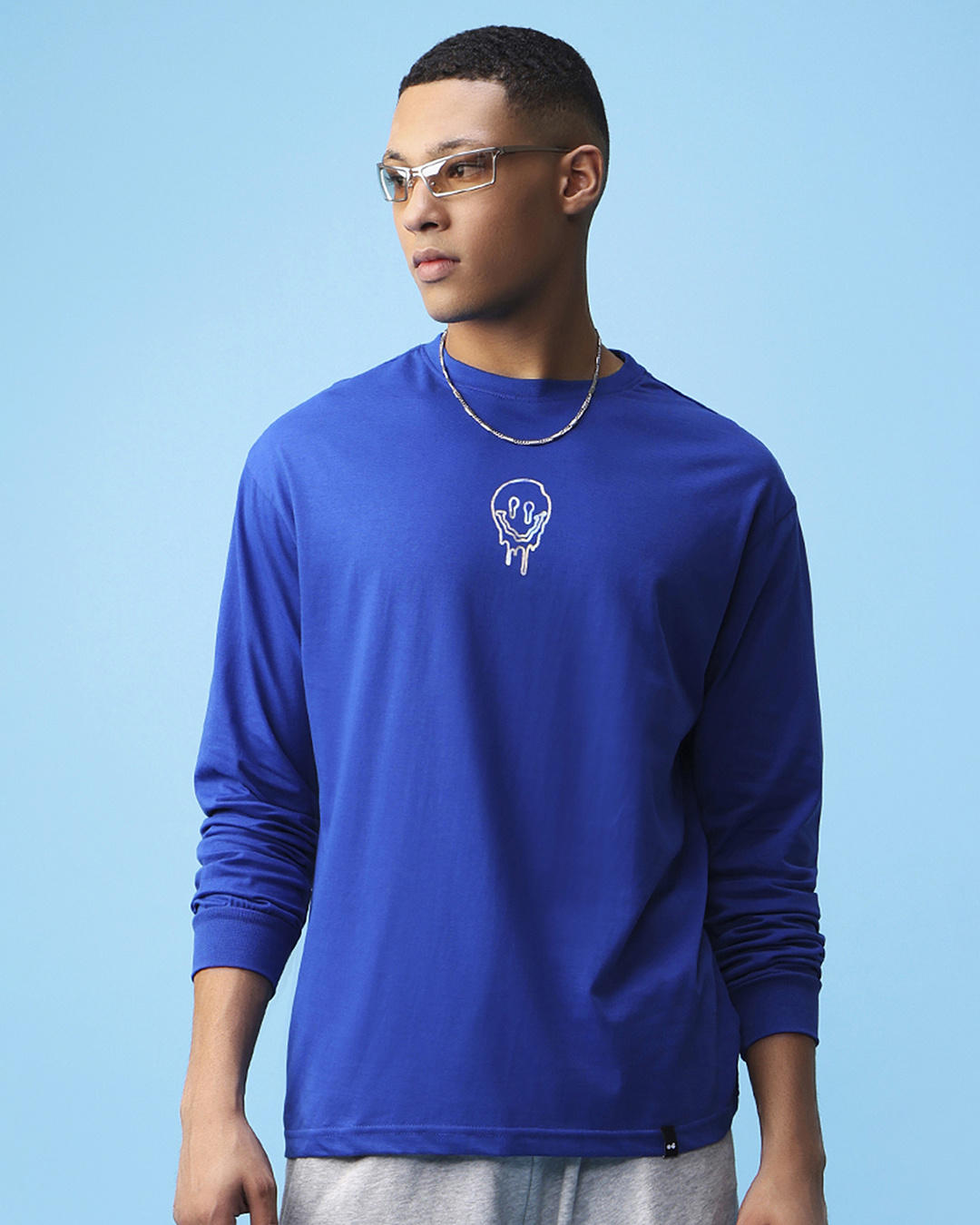 Buy Men's Blue Rave Generation Graphic Printed Oversized T-shirt Online ...