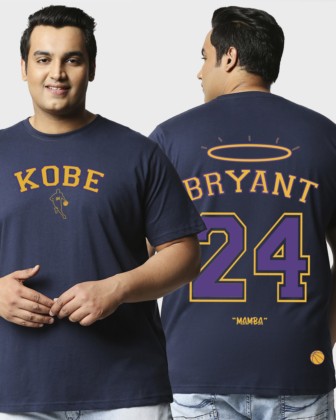 Buy Men's Blue Remembering Kobe Bryant Typography Plus Size T-shirt ...