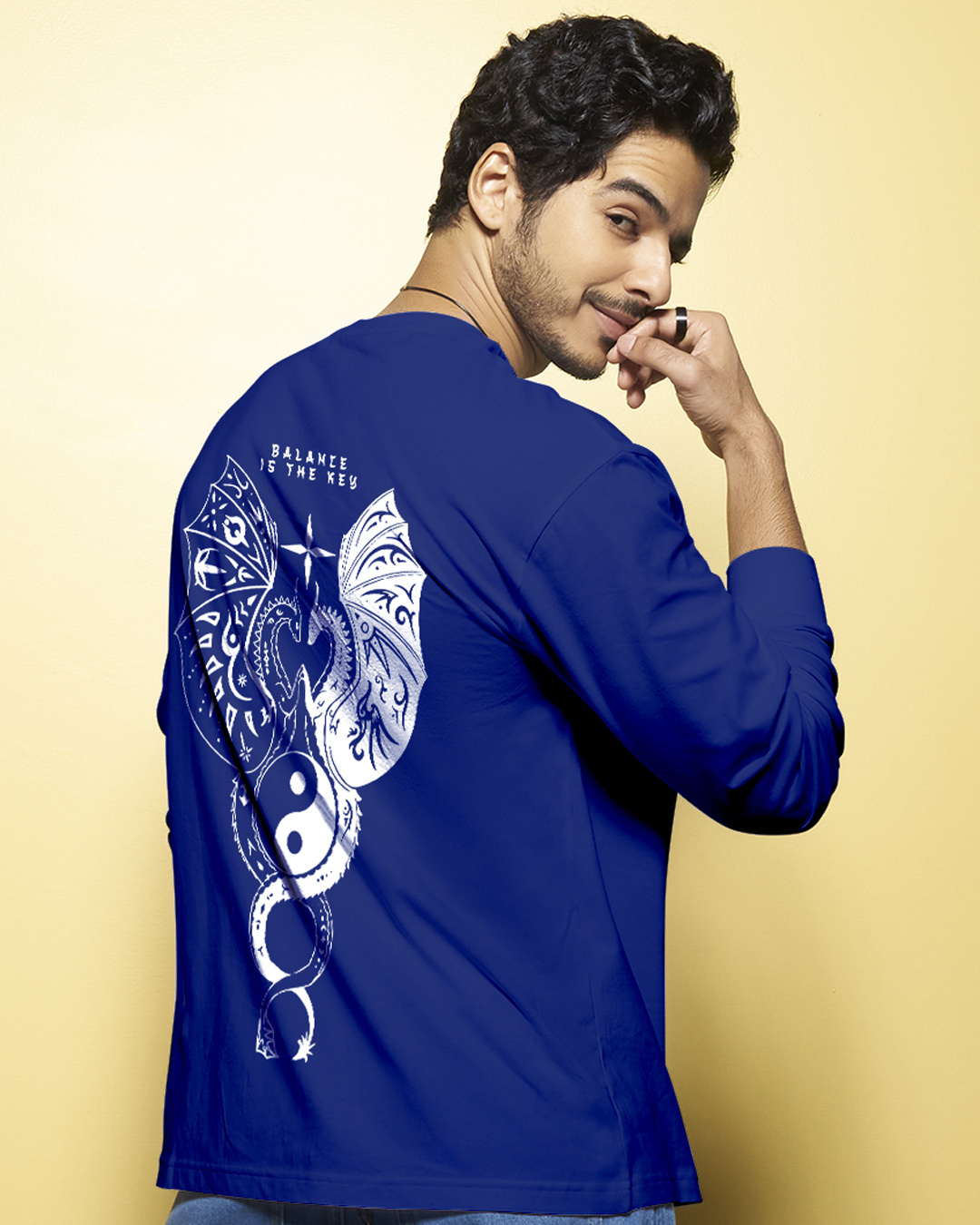 Buy Men's Blue Seek Balance Graphic Printed Oversized T-shirt Online at ... Buy Men's Blue Seek Balance Graphic Printed Oversized T-shirt Online at ...