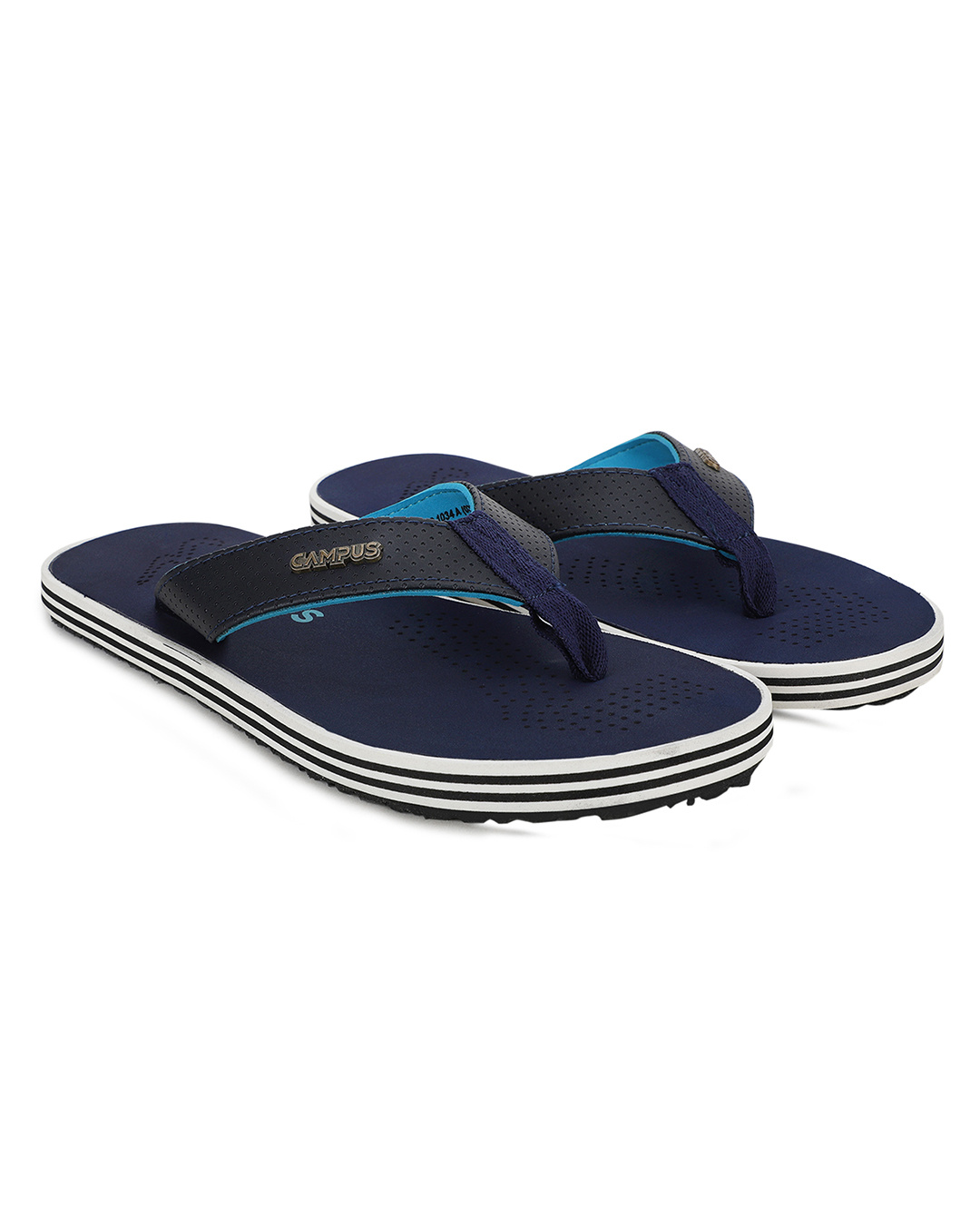 Buy Men's Blue Self Design Flip Flops Online in India at Bewakoof
