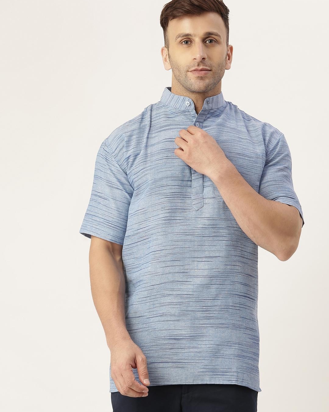 Buy Men's Blue Kurta Online at Bewakoof