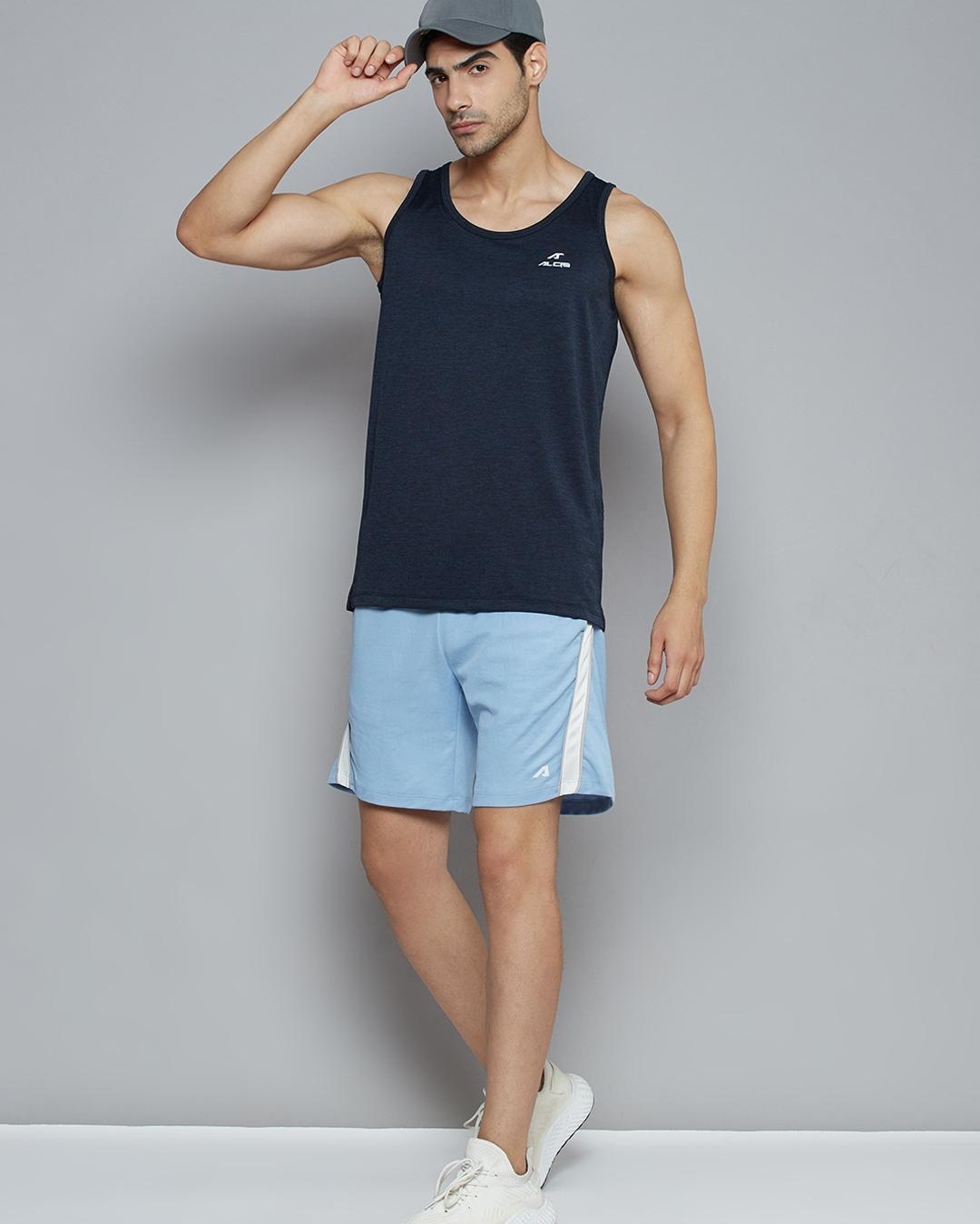 Buy Men's Blue Self Design Vest Online at Bewakoof