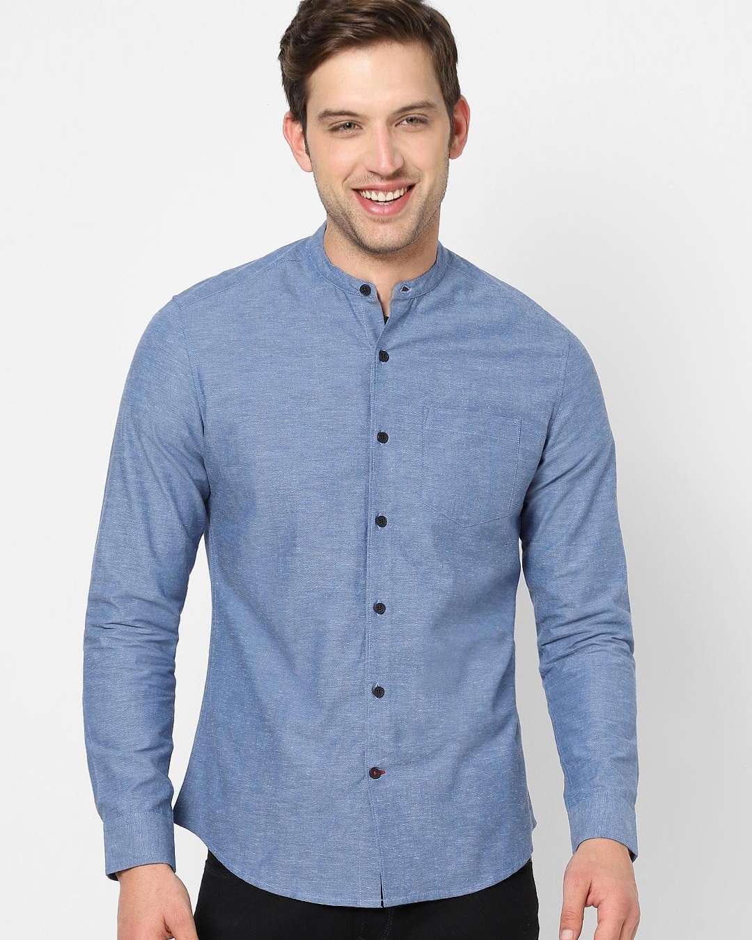 Buy Men's Blue Shirt Online at Bewakoof