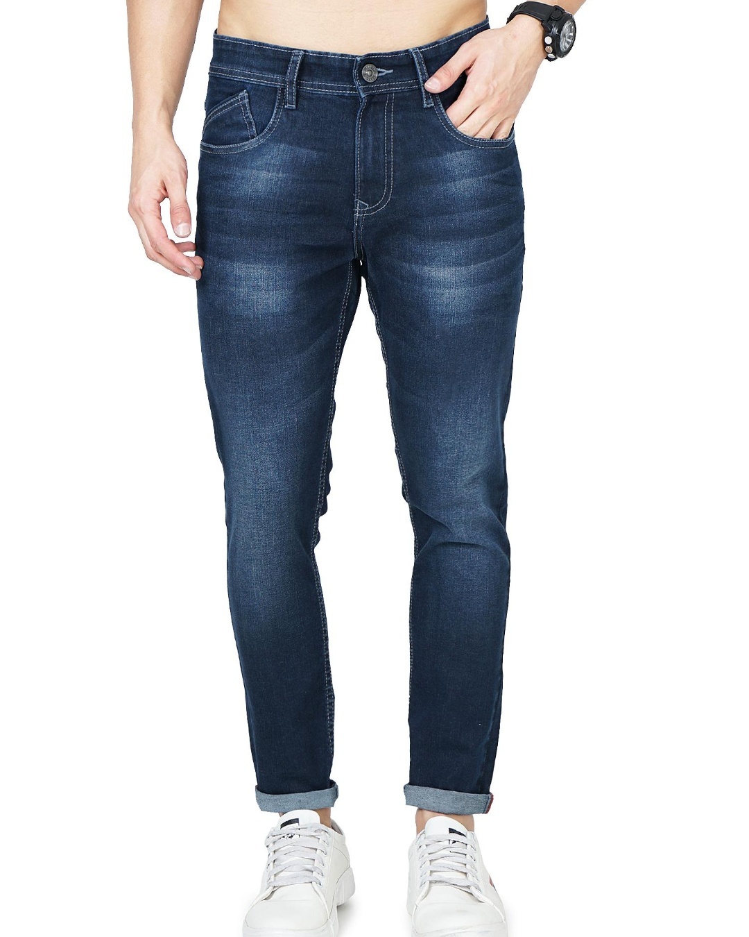 Buy Men's Blue Skinny Fit Jeans for Men Blue Online at Bewakoof