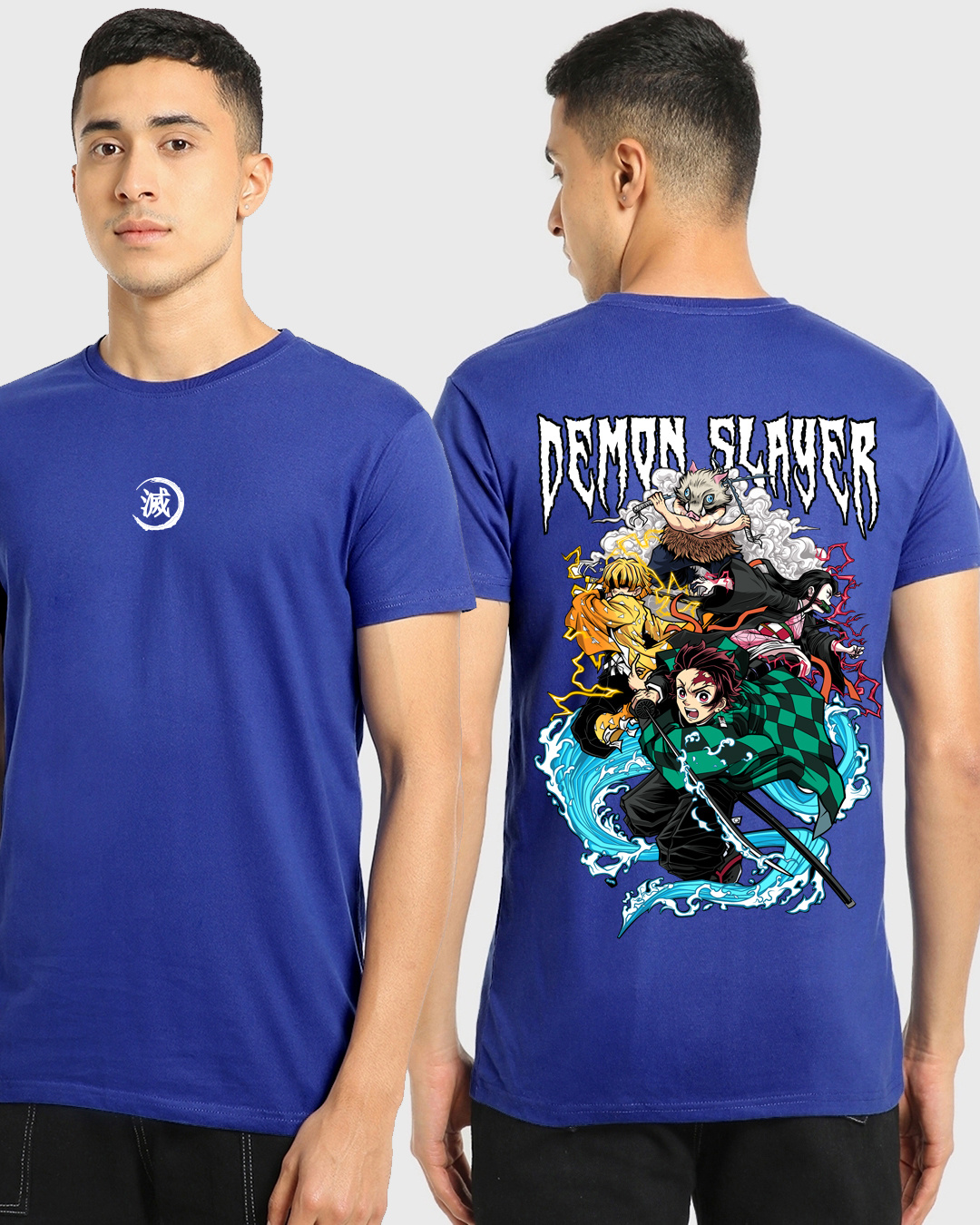 Buy Men's Blue Slayer Squad Graphic Printed T-shirt Online at Bewakoof