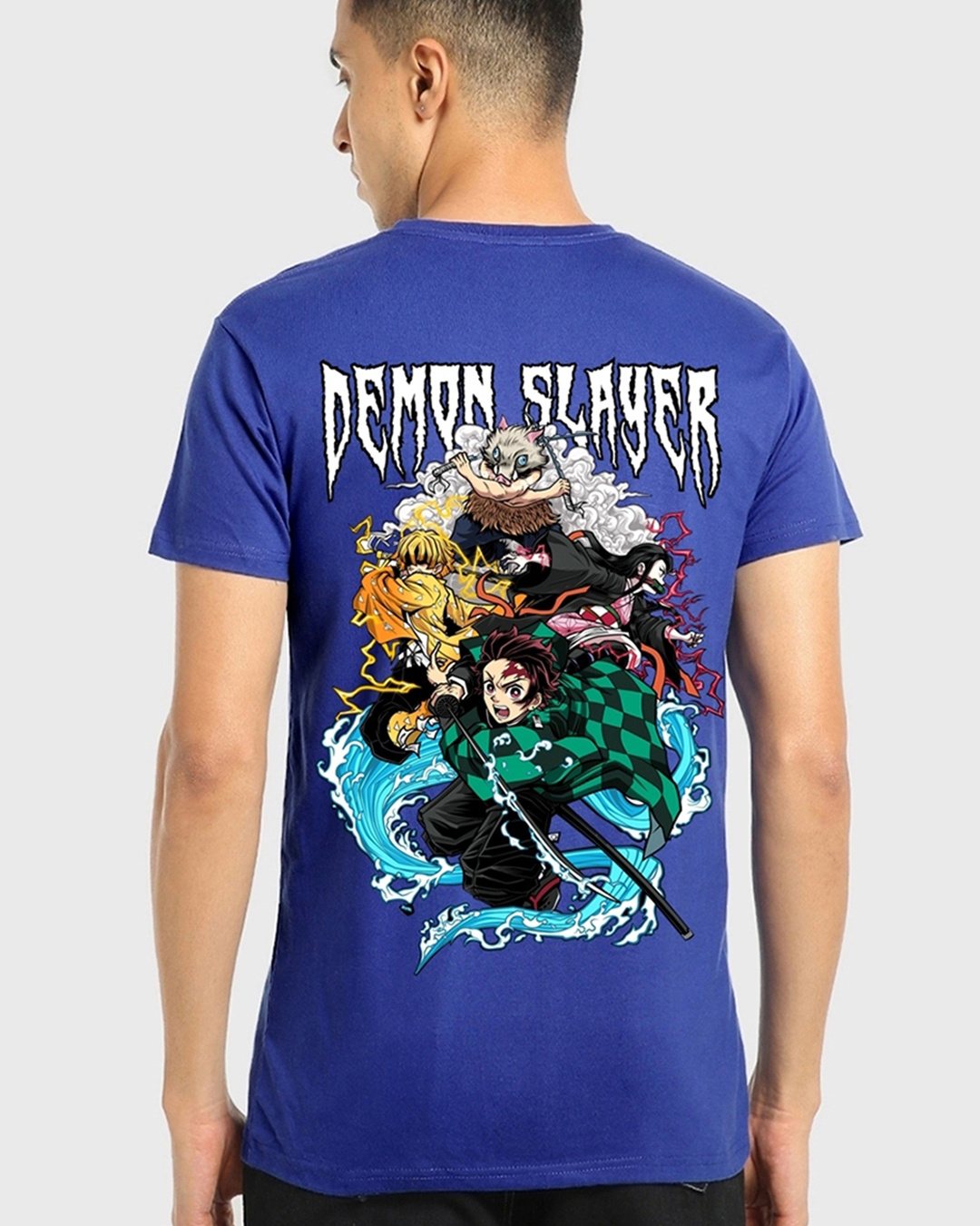 Buy Men's Blue Slayer Squad Graphic Printed T-shirt Online at Bewakoof