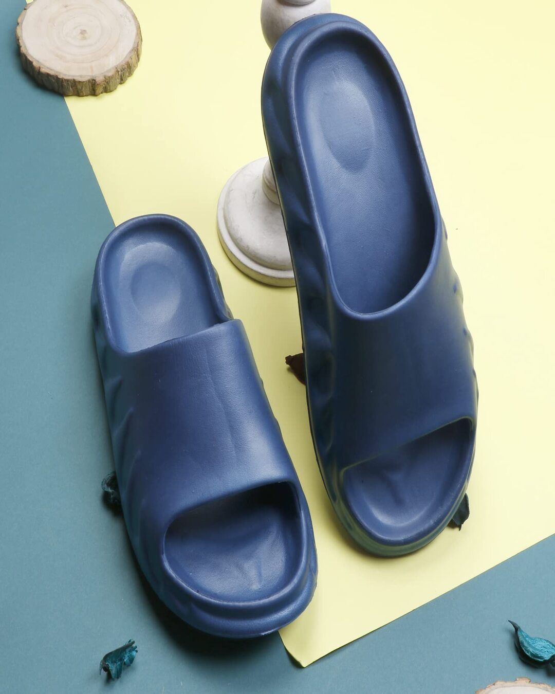 Buy Men's Blue Sliders Online in India at Bewakoof