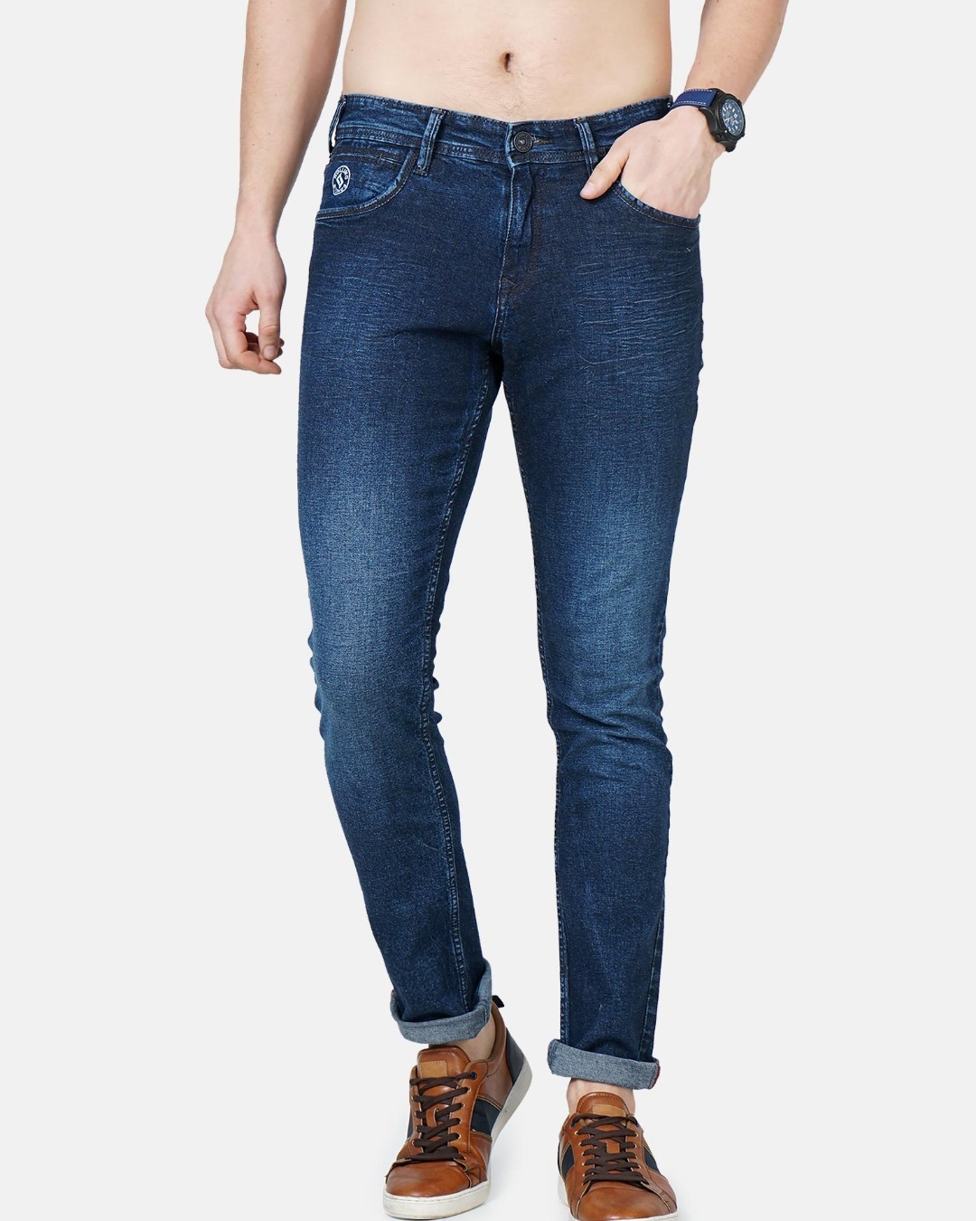 Buy Men's Blue Slim Fit Jeans Online at Bewakoof