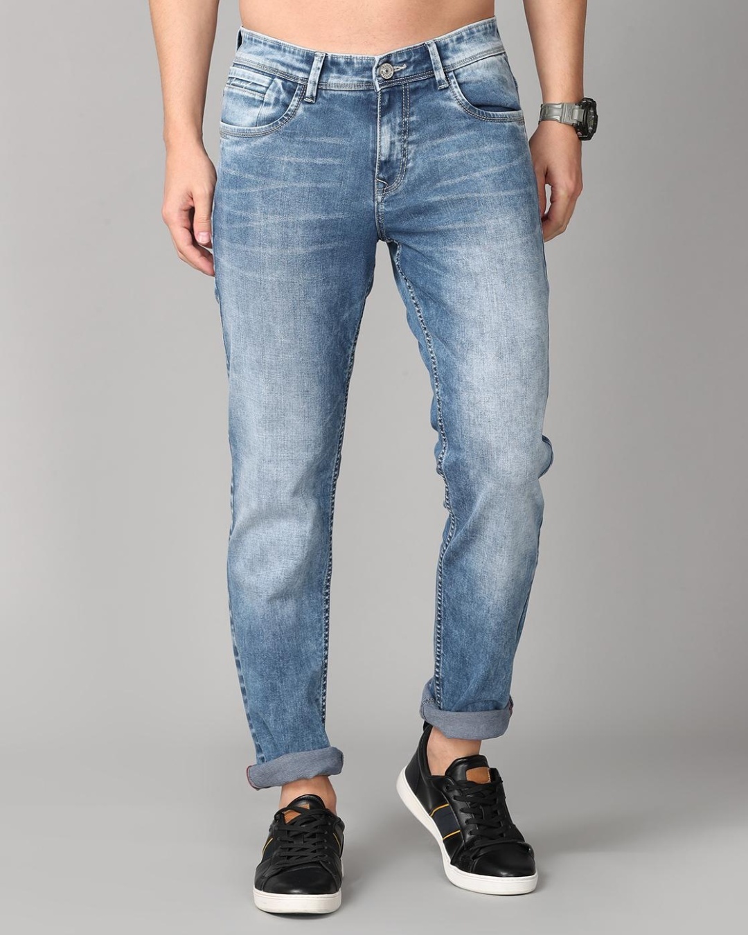 Buy Men's Blue Slim Fit Jeans Online at Bewakoof