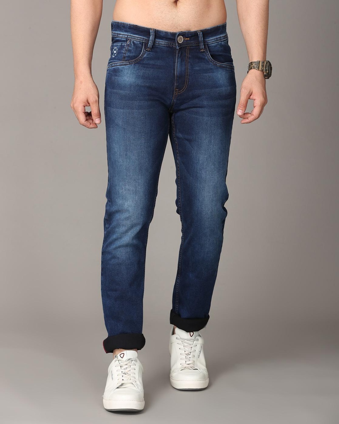 Buy Men's Blue Slim Fit Jeans Online at Bewakoof