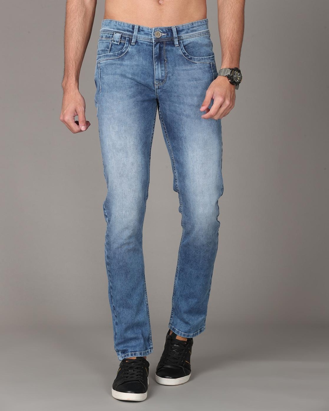 Buy Men's Blue Slim Fit Jeans Online at Bewakoof