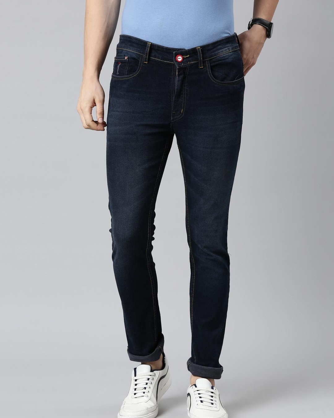 Buy Men's Blue Slim Fit Jeans Online at Bewakoof