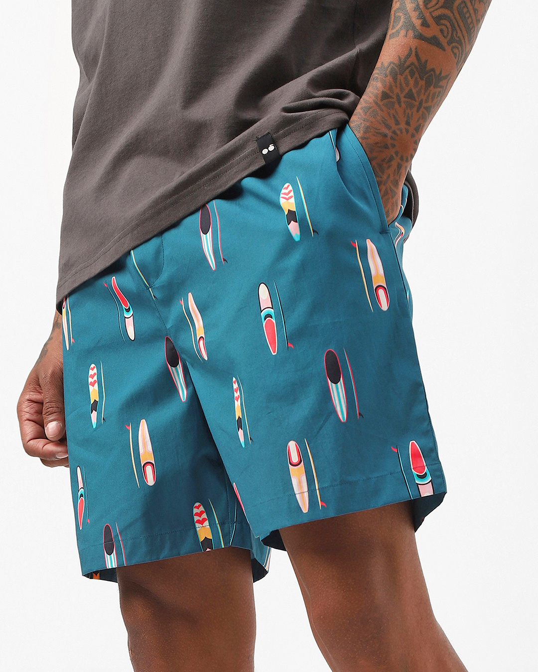 Buy Men's Blue Surfer All Over Printed Boxers Online in India at Bewakoof