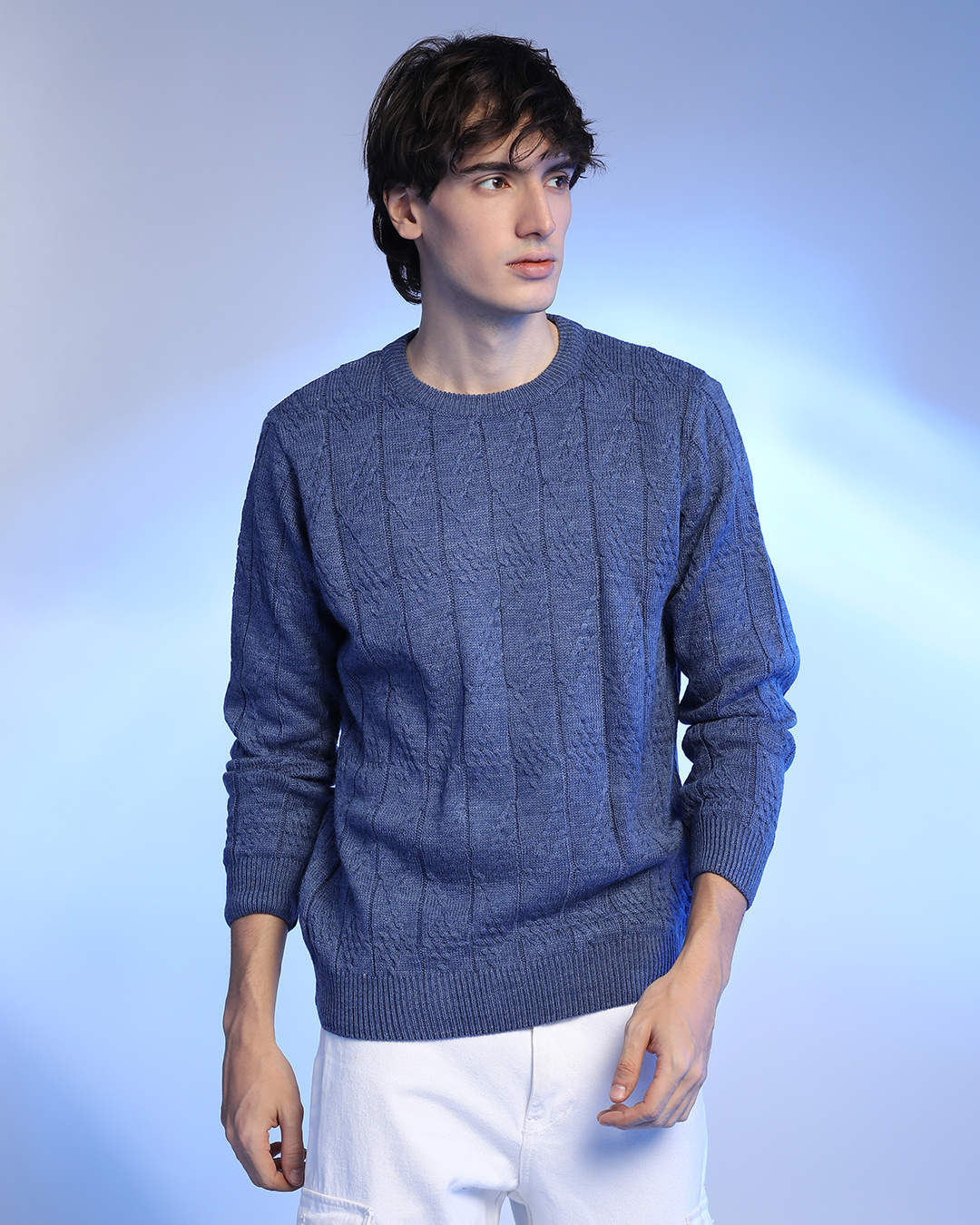 Buy Men's Blue Sweater Online at Bewakoof