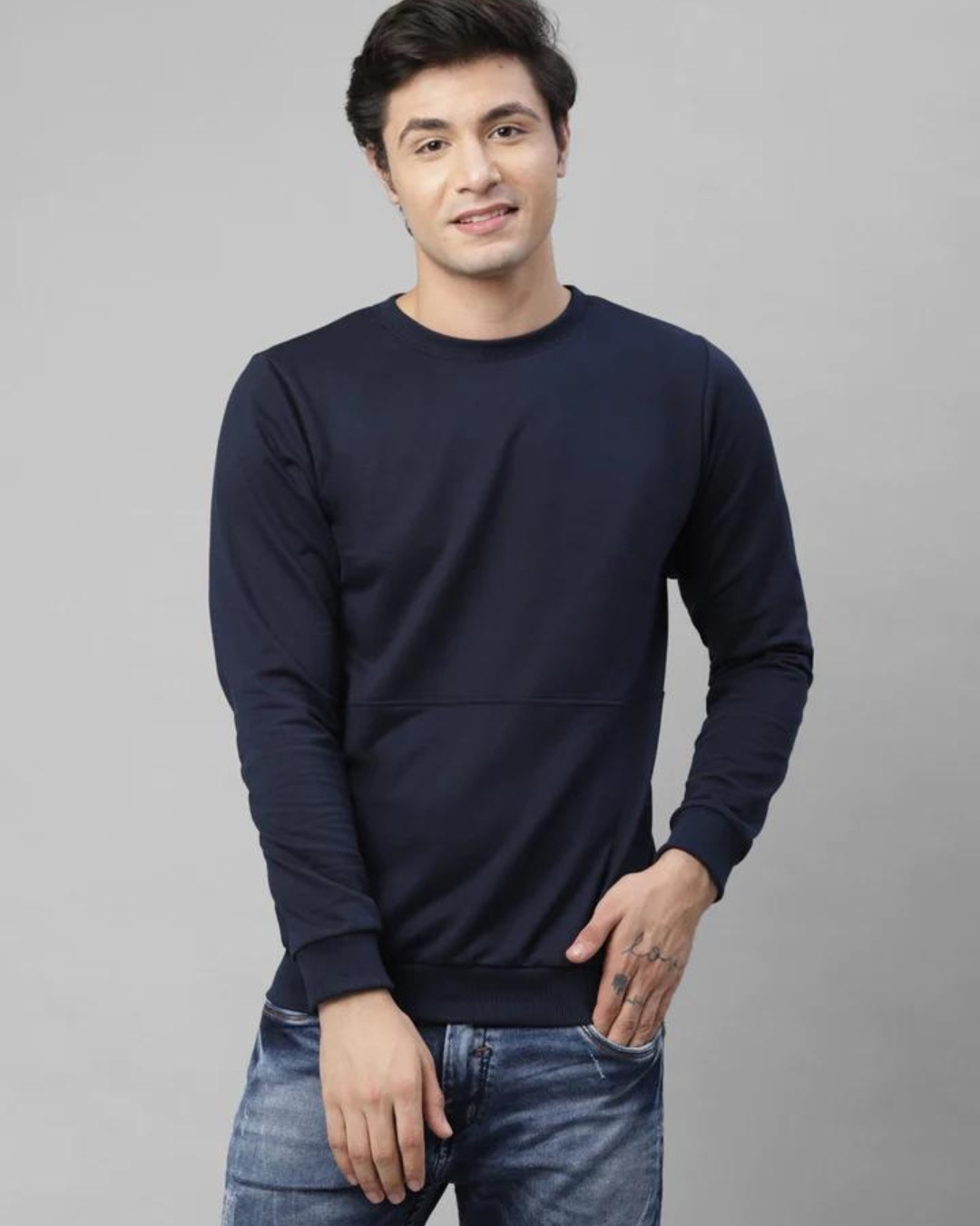 Buy Men's Blue Sweatshirt Online at Bewakoof