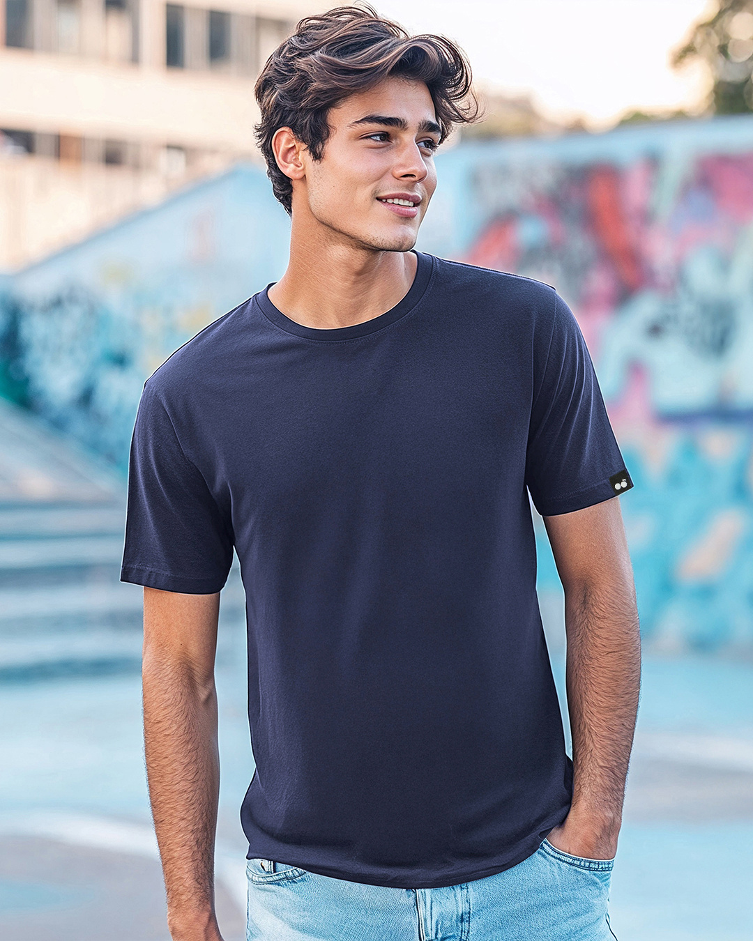 Buy Men's Blue T-shirt Online at Bewakoof